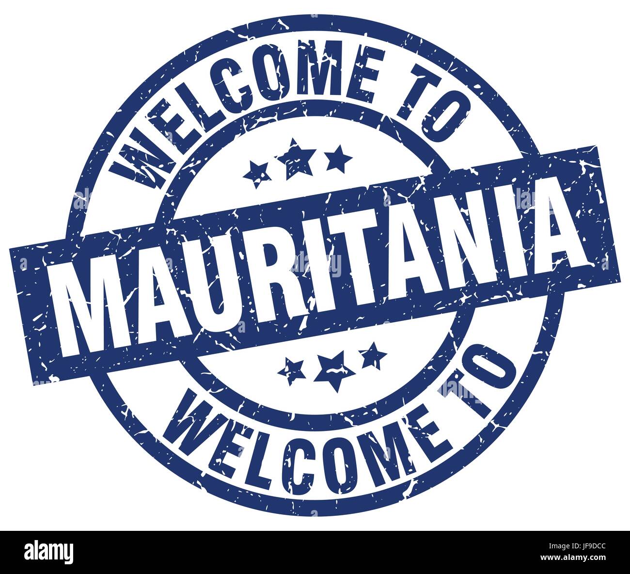 welcome to Mauritania blue stamp Stock Vector Image & Art - Alamy