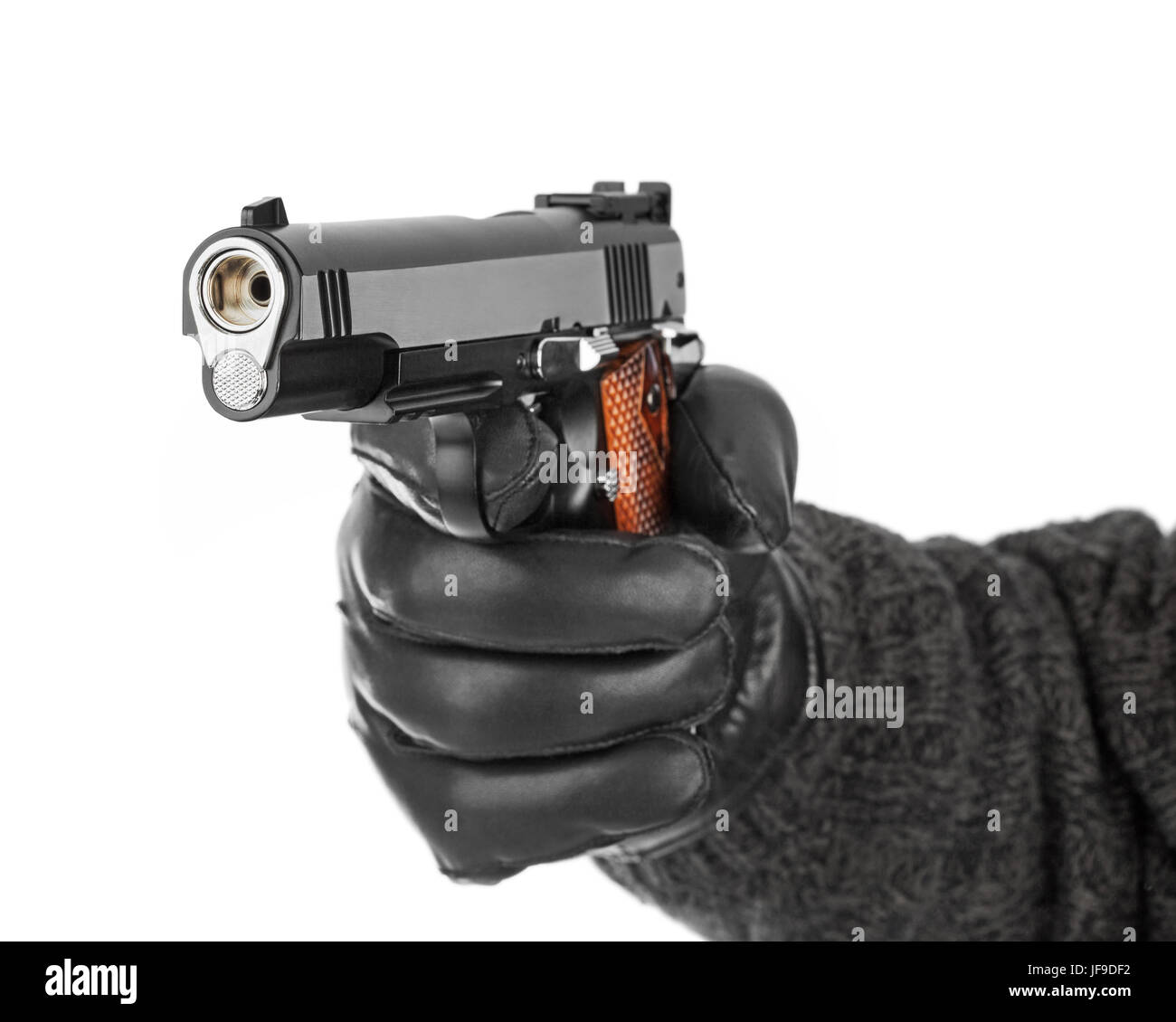 Hand with pistol Stock Photo - Alamy