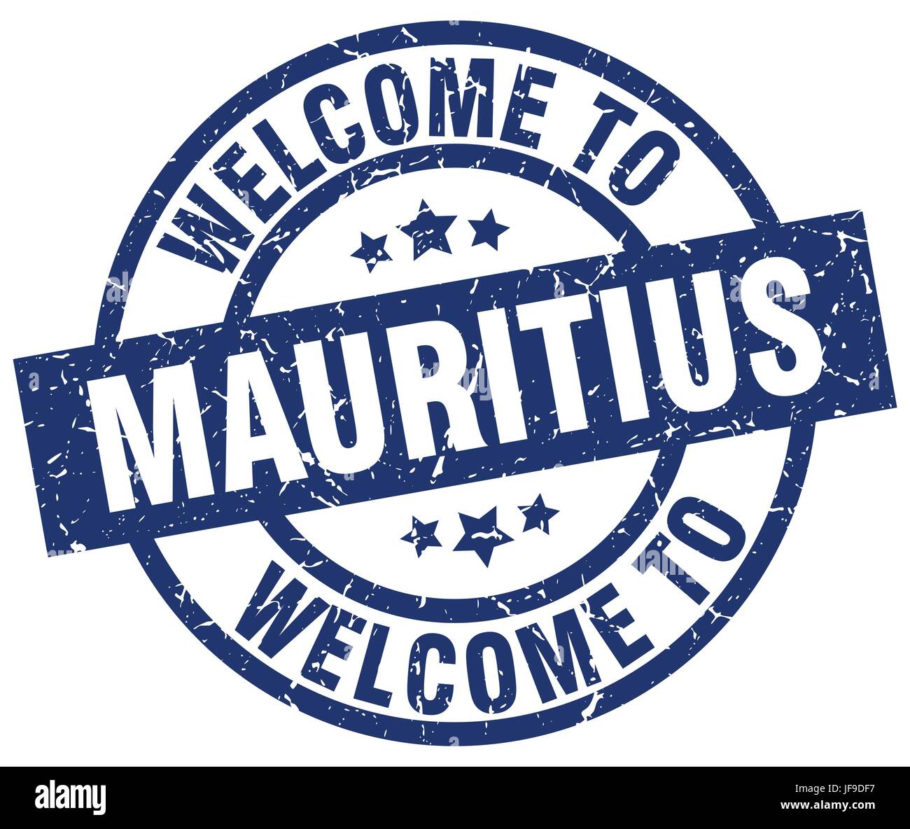 welcome to Mauritius blue stamp Stock Vector Image & Art - Alamy