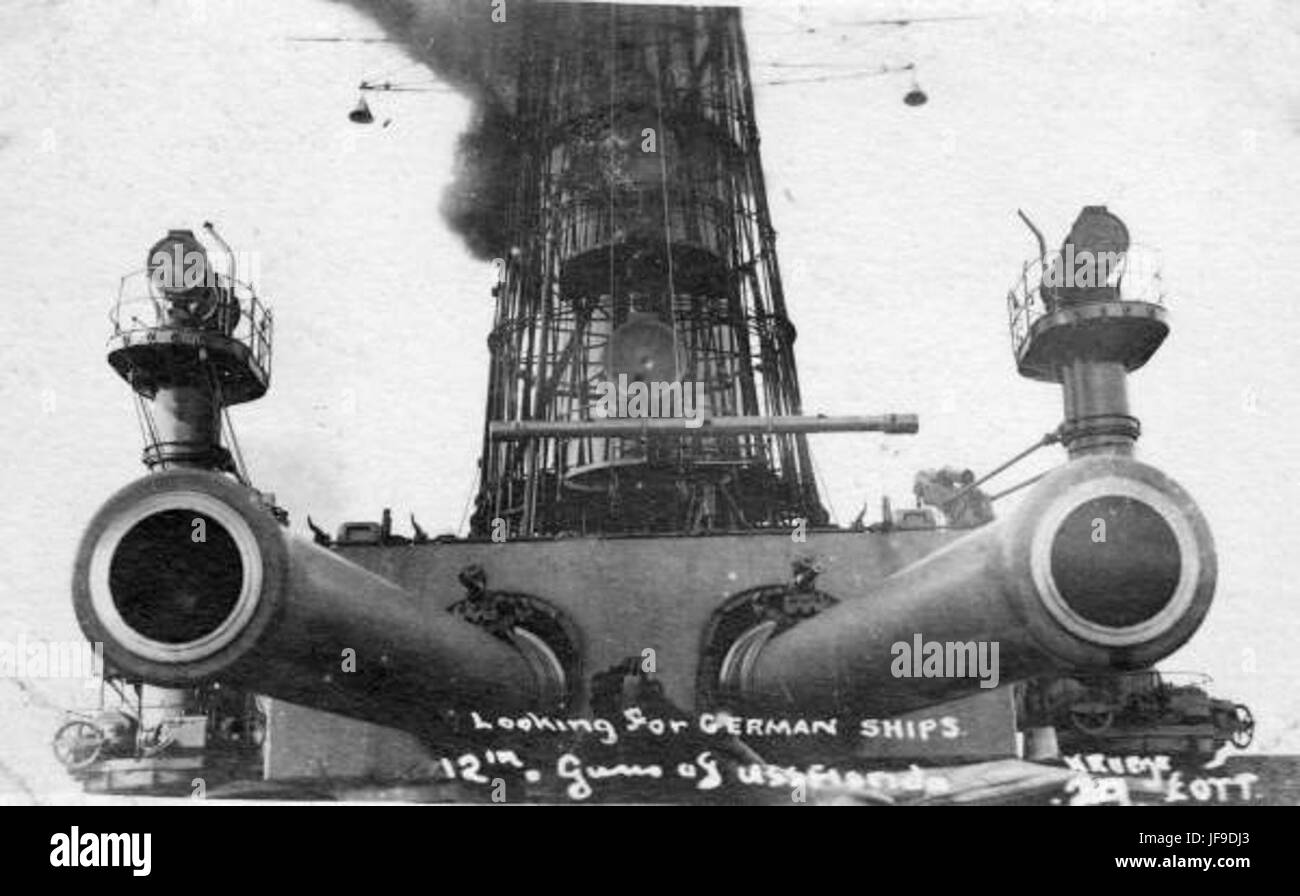 Main guns of USS Florida: A photograph showcasing the main guns on the ...