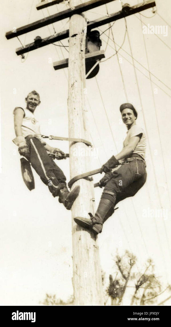 Southern Bell Telephone & Telegraph Company employees at work Stock ...