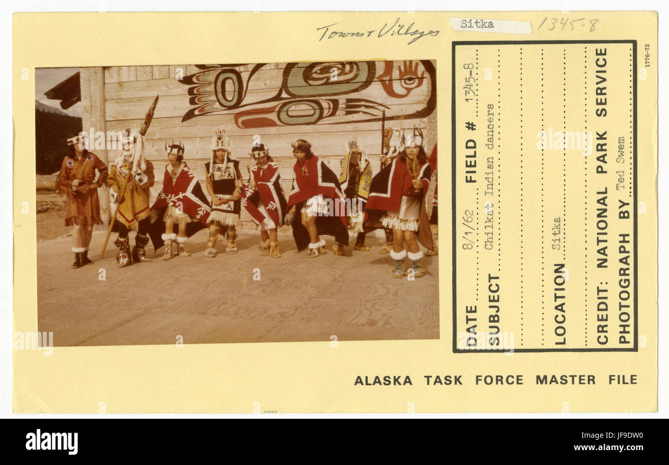 A vibrant depiction of Chilkat Indian dancers, celebrating their ...