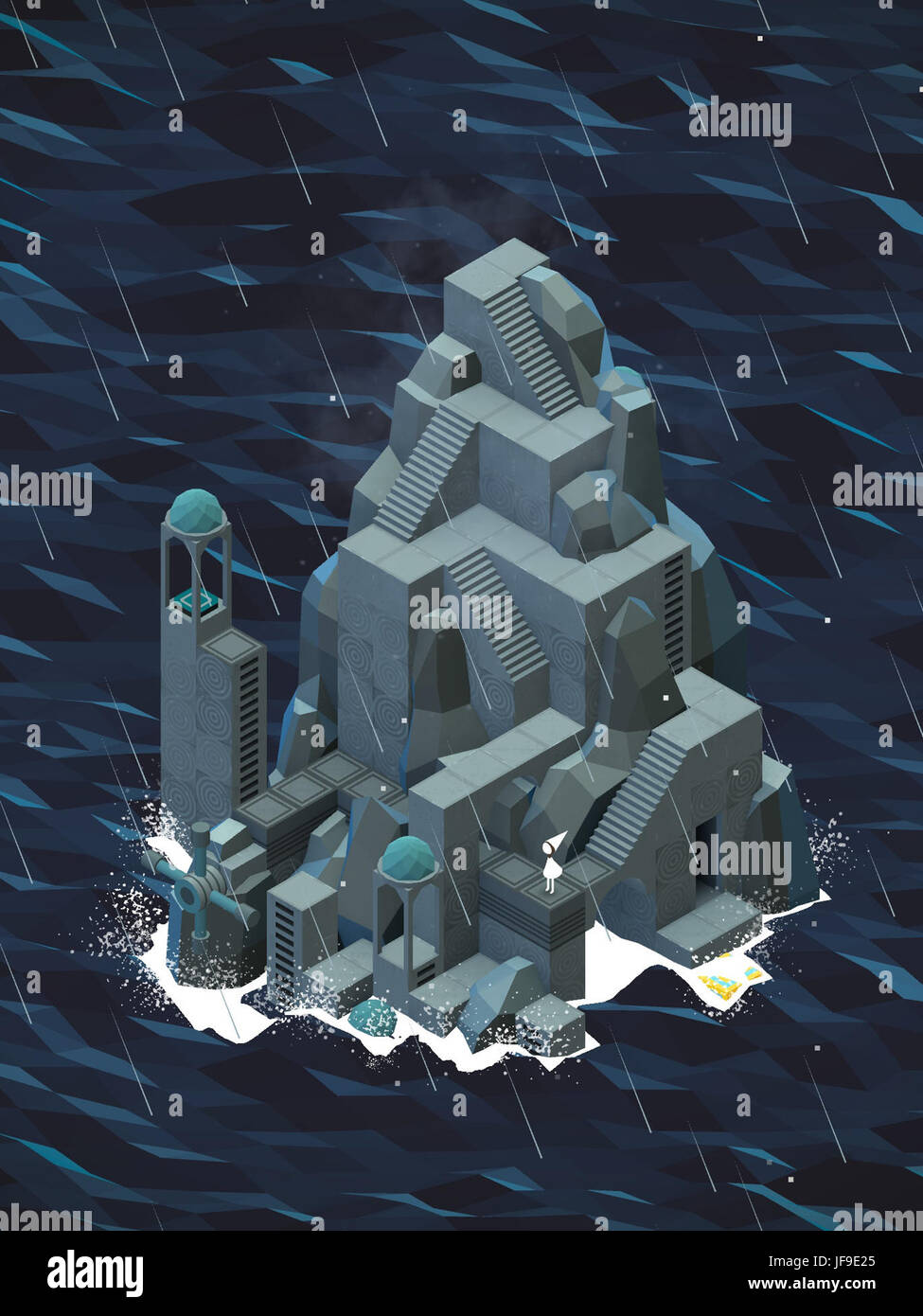 A snapshot inspired by the Monument Valley Game, a popular mobile game ...