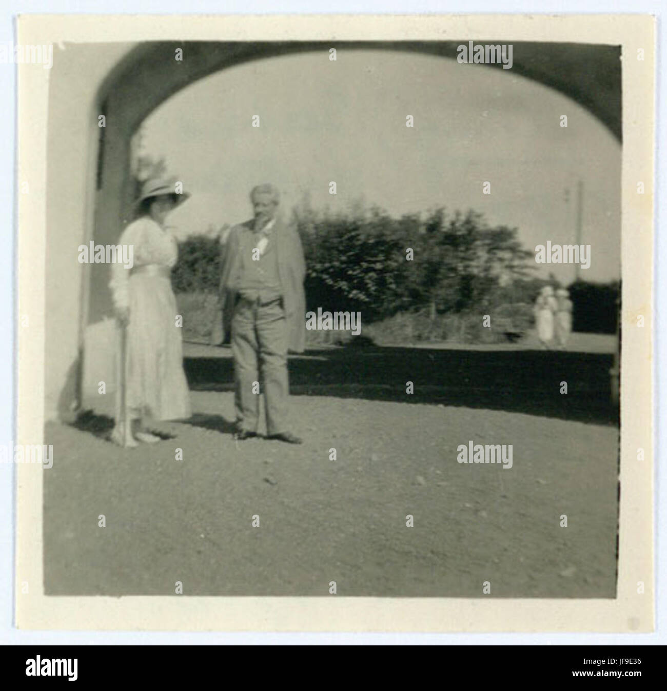 A vintage image of an unknown subject, possibly a street scene or ...