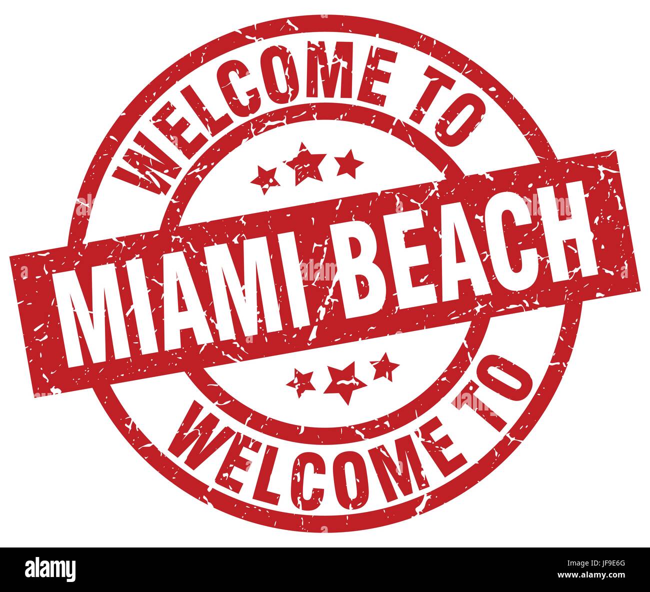 welcome to Miami Beach red stamp Stock Vector Image & Art - Alamy