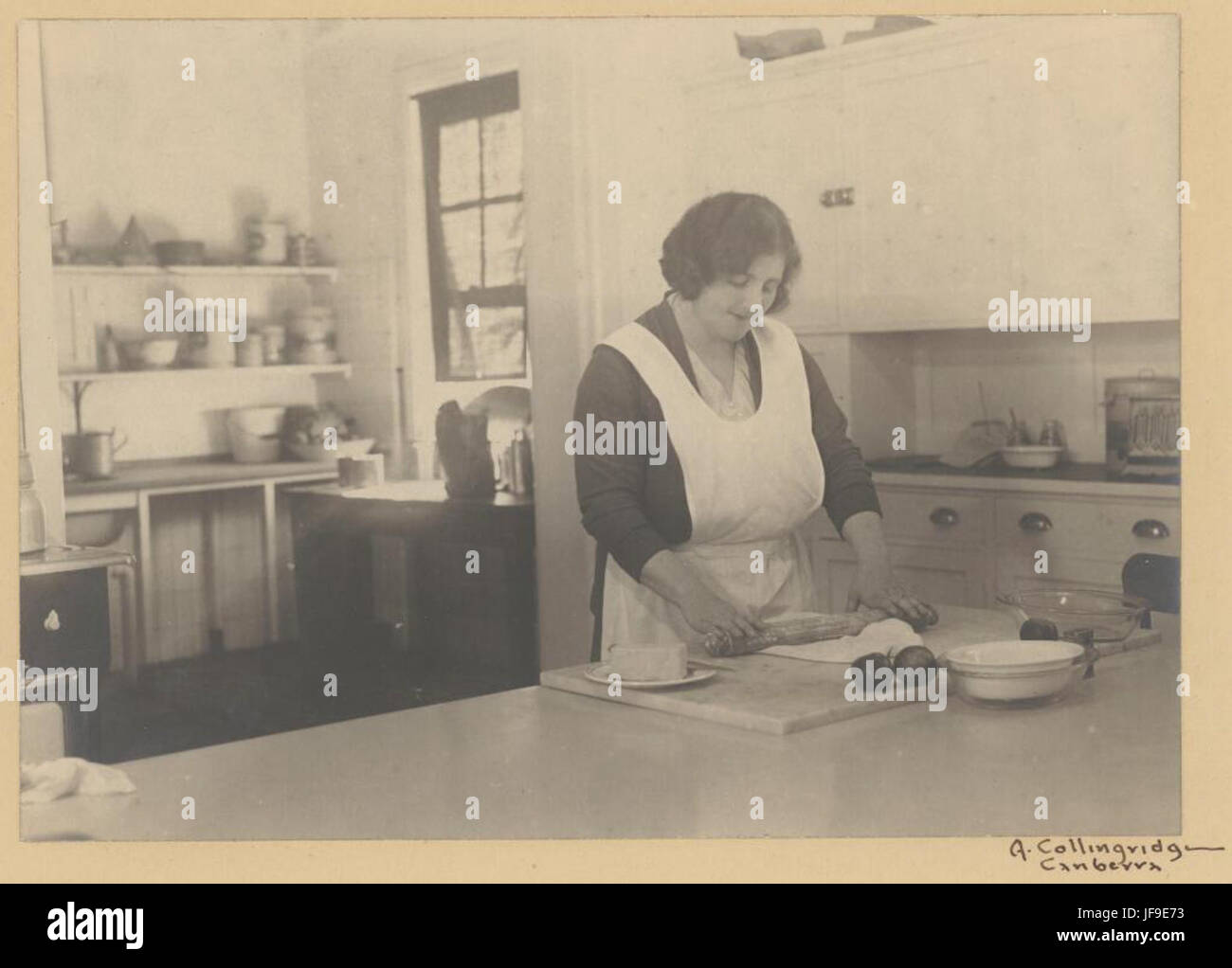 Dame Enid Lyons captured in her kitchen: A moment of domestic life for ...