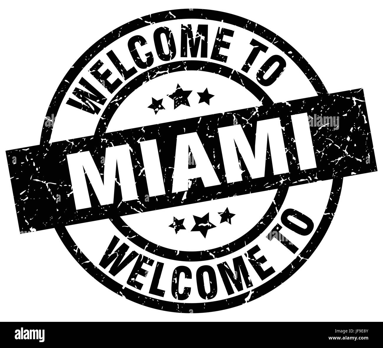 welcome to Miami black stamp Stock Vector Image & Art - Alamy