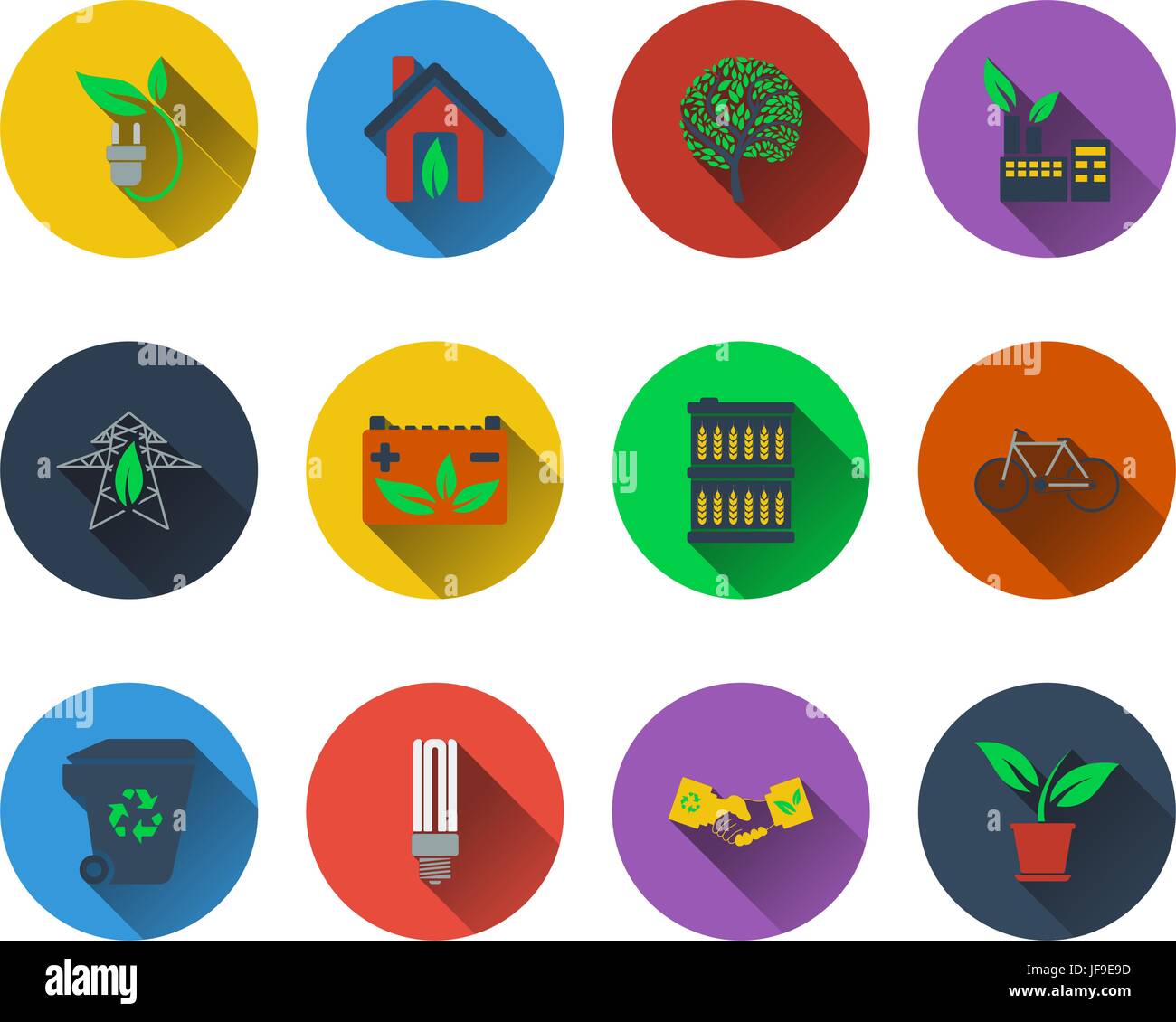 Set of ecological icons Stock Vector Image & Art - Alamy