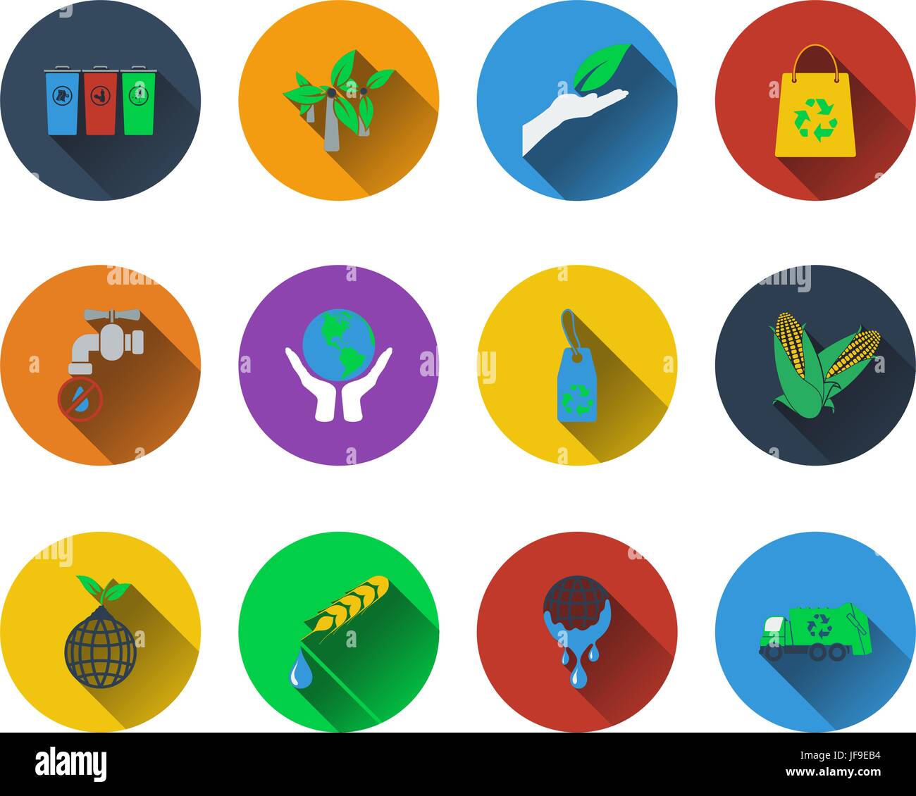 Set of ecological icons Stock Vector Image & Art - Alamy