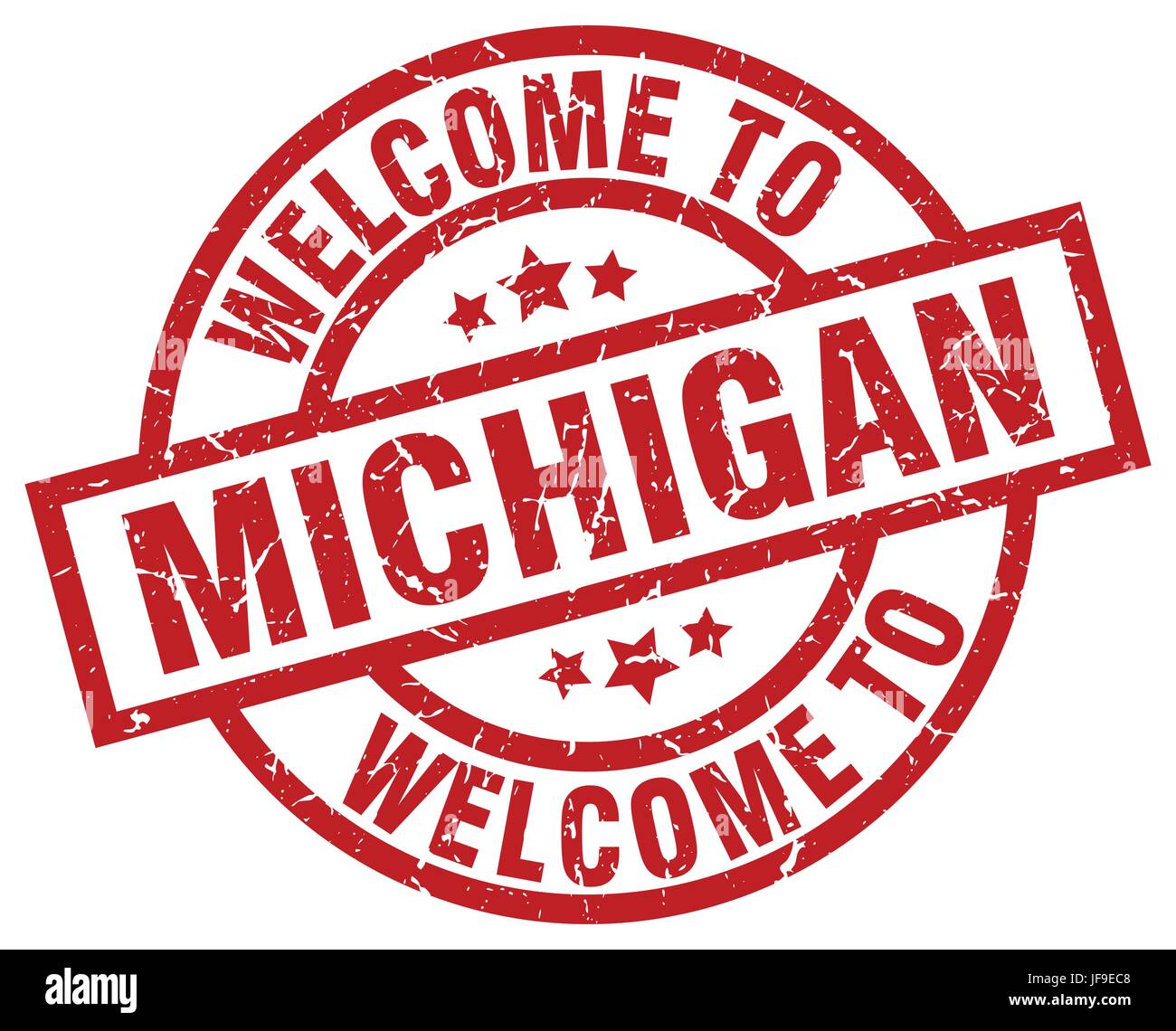 welcome to Michigan red stamp Stock Vector Image & Art - Alamy