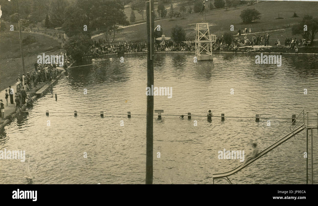 A serene photograph of a swimming pool at Blackheath in New South Wales ...