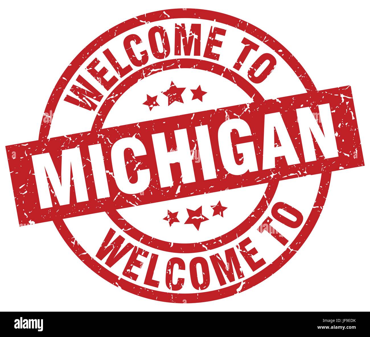 welcome to Michigan red stamp Stock Vector Image & Art - Alamy