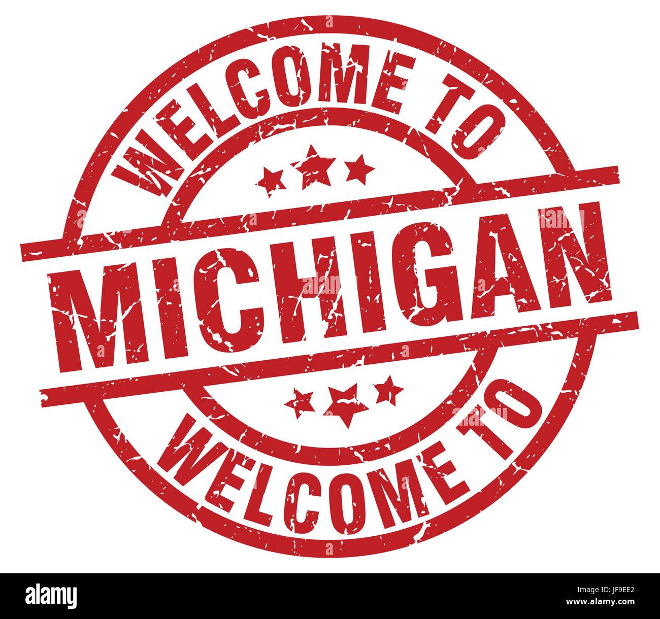 welcome to Michigan red stamp Stock Vector Image & Art - Alamy
