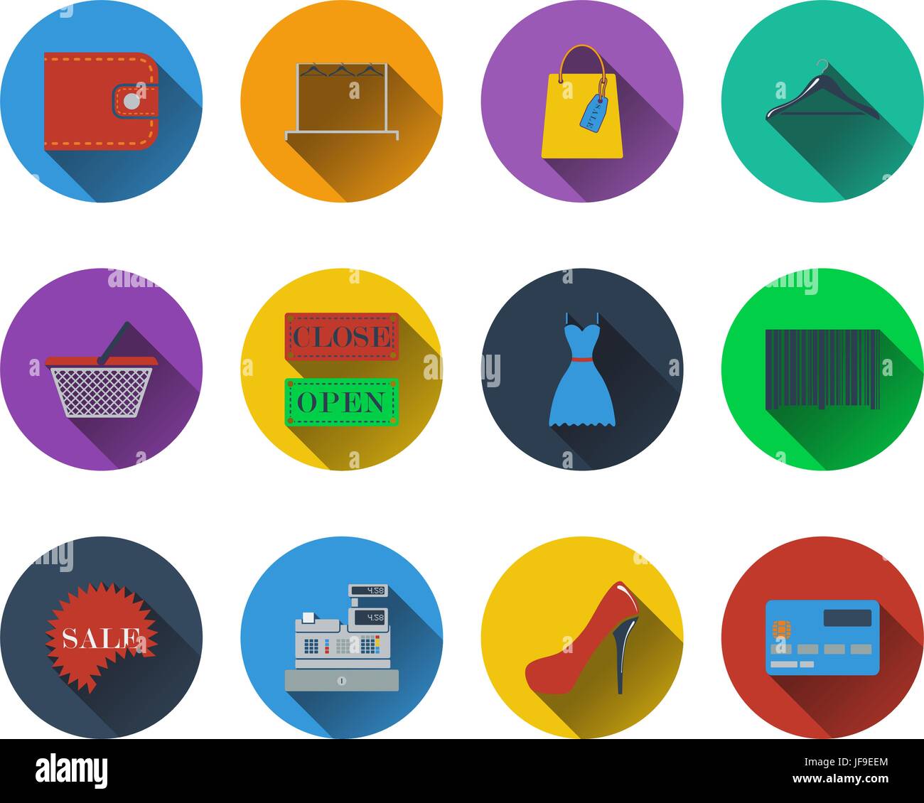 Set of shopping icons Stock Vector Image & Art - Alamy