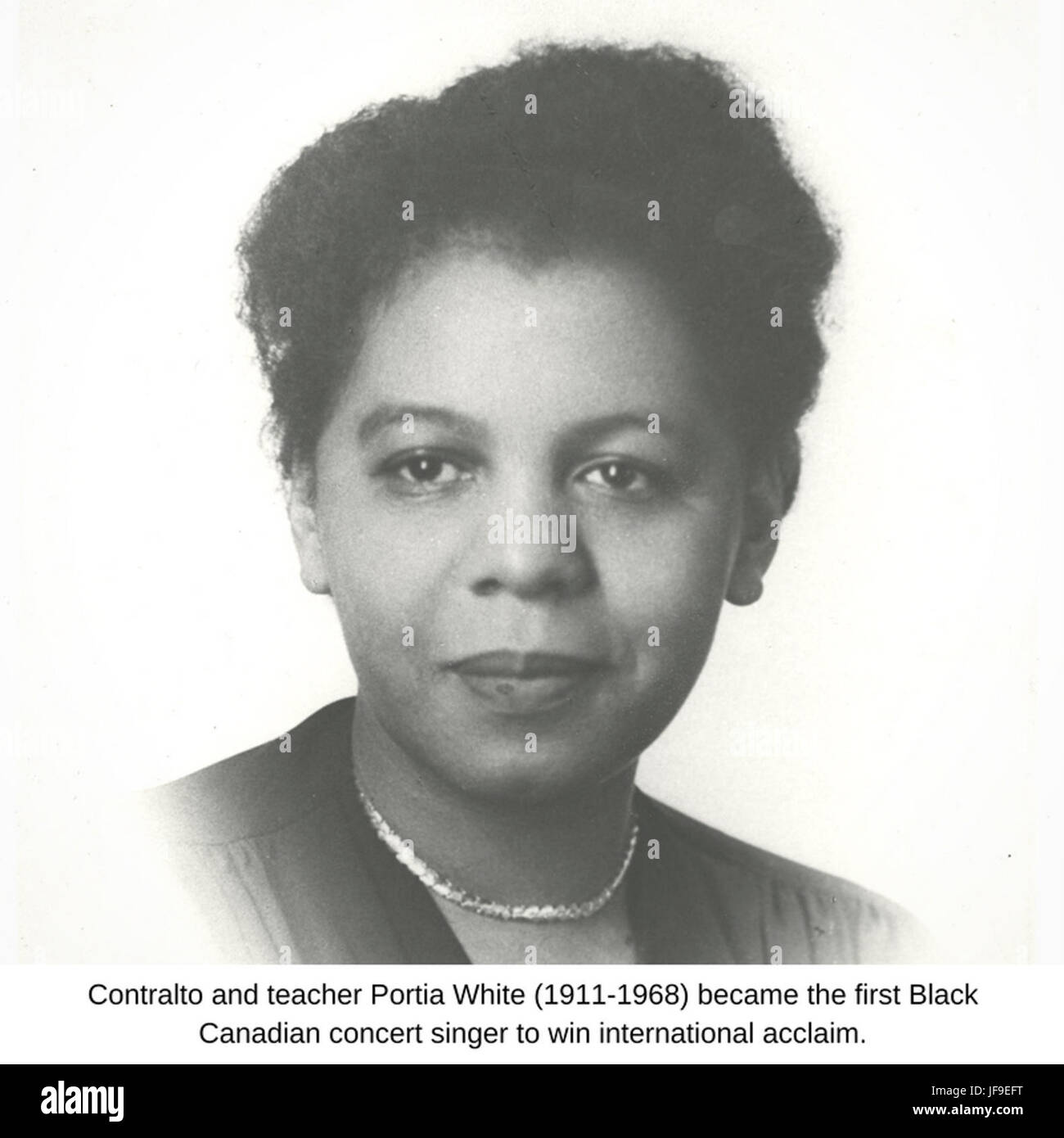 Portia White – A Renowned Opera Singer in Vintage Photography Stock ...