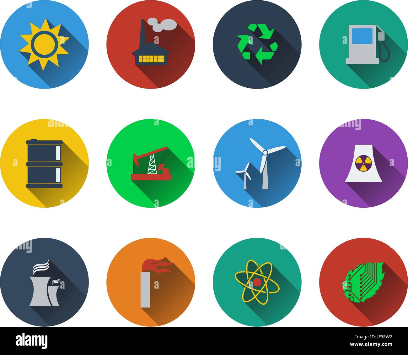 Set of energy icons Stock Vector Image & Art - Alamy