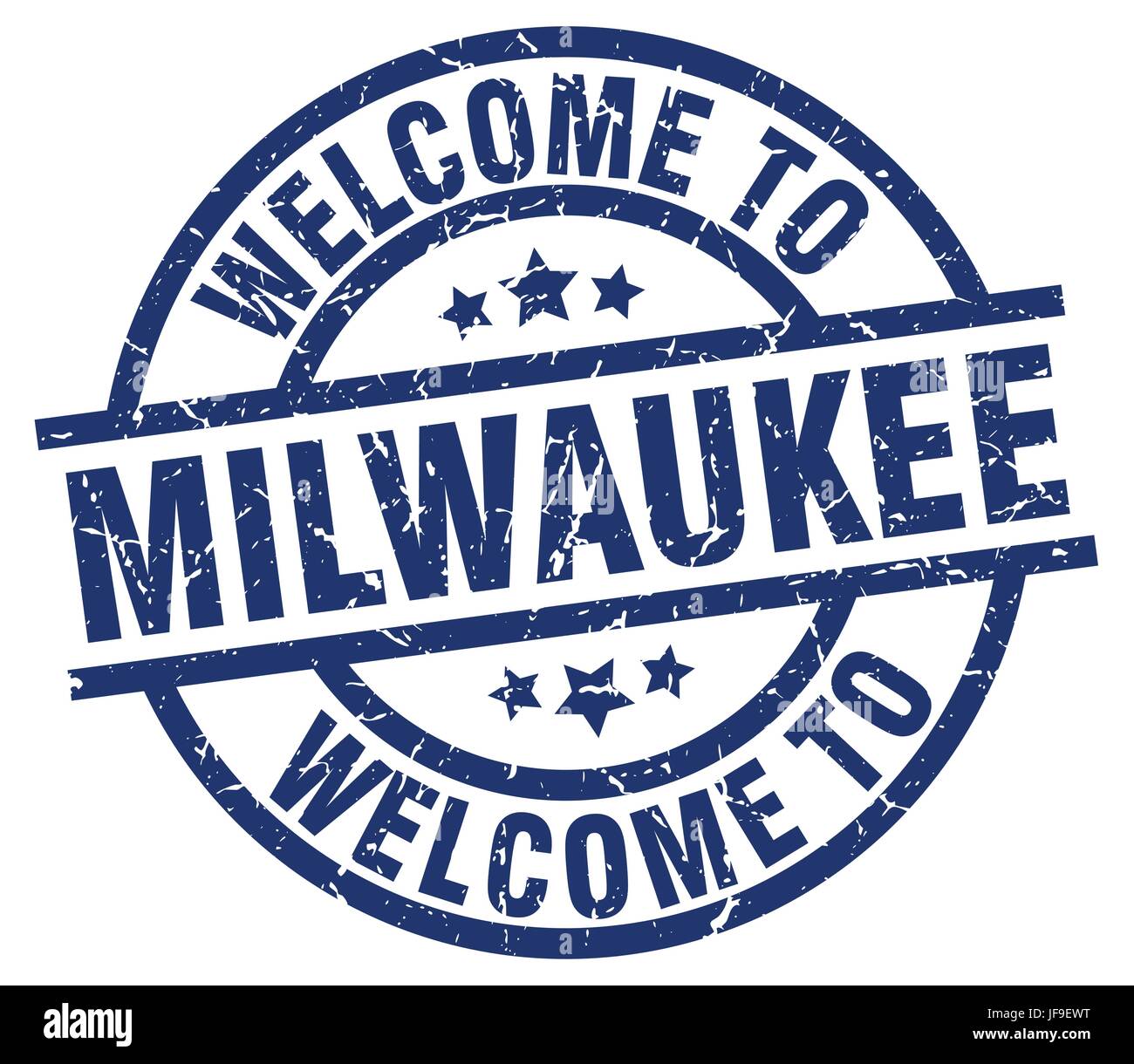 welcome to Milwaukee blue stamp Stock Vector Image & Art - Alamy