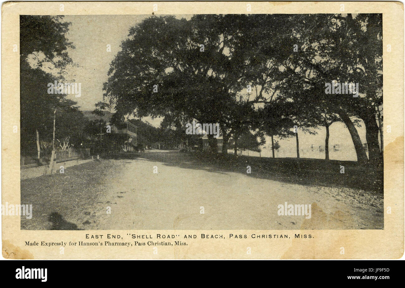 East End, Shell Road, and Beach, Pass Christian, Mississippi, USA Stock ...