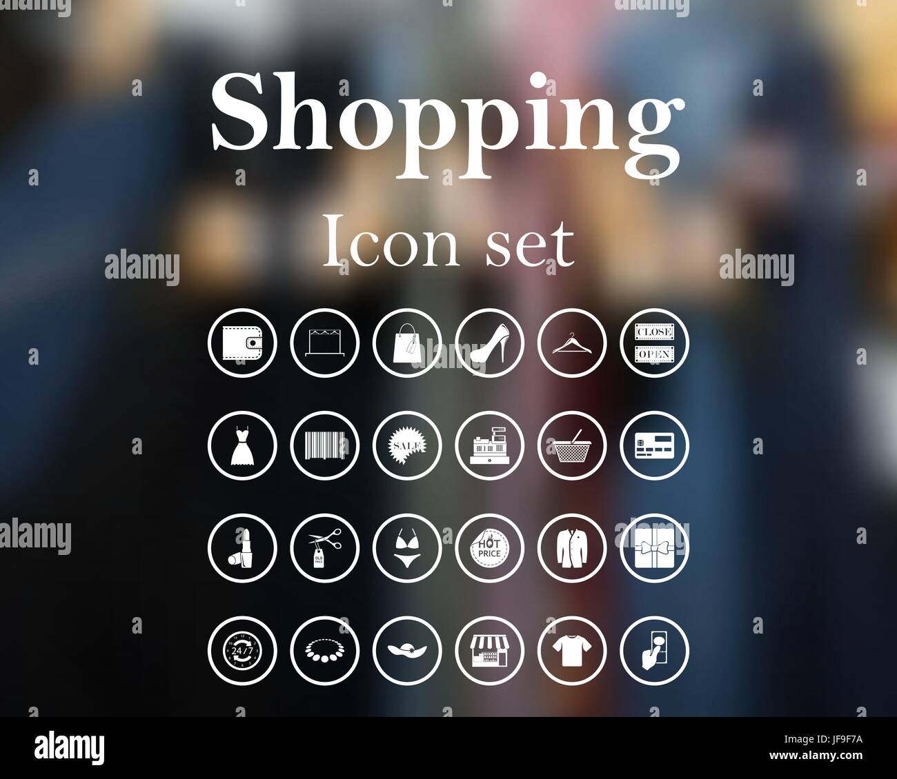 Shopping icon set Stock Vector Image & Art - Alamy