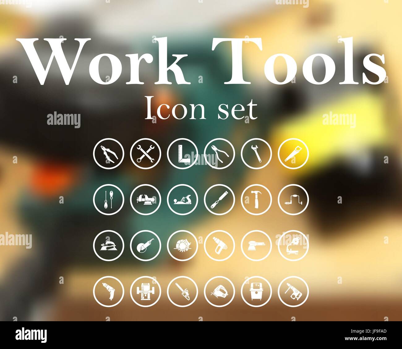 Work tools icon set Stock Vector Image & Art - Alamy
