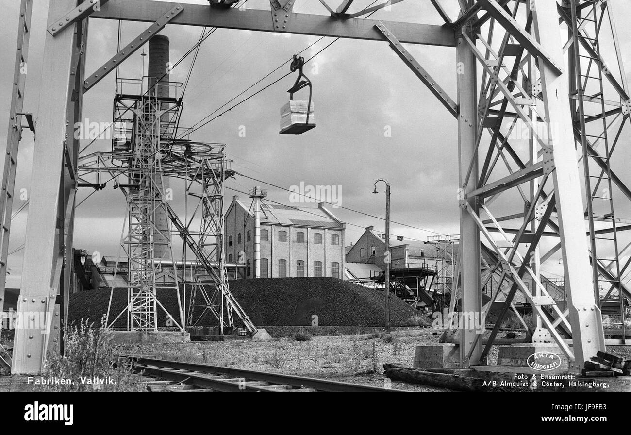 The Vallvik pulp mill in Hälsingland, Sweden, a key industrial landmark ...