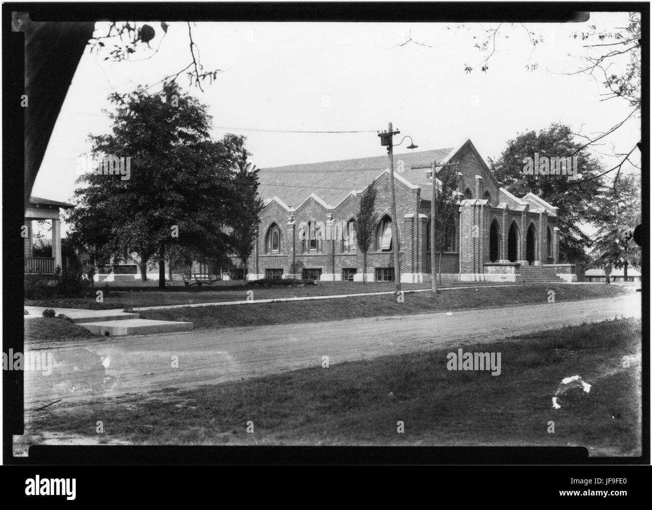 An exterior view of a historic church, emphasizing the architectural ...
