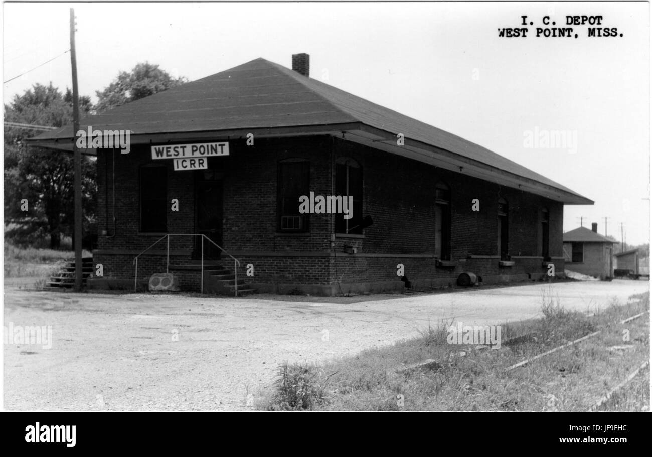 IC Depot, West Point, Miss, historical depot photograph Stock Photo - Alamy