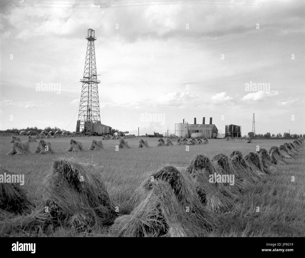 Consolidated Oil wells no 2 and 3, Leduc, Alberta Stock Photo - Alamy