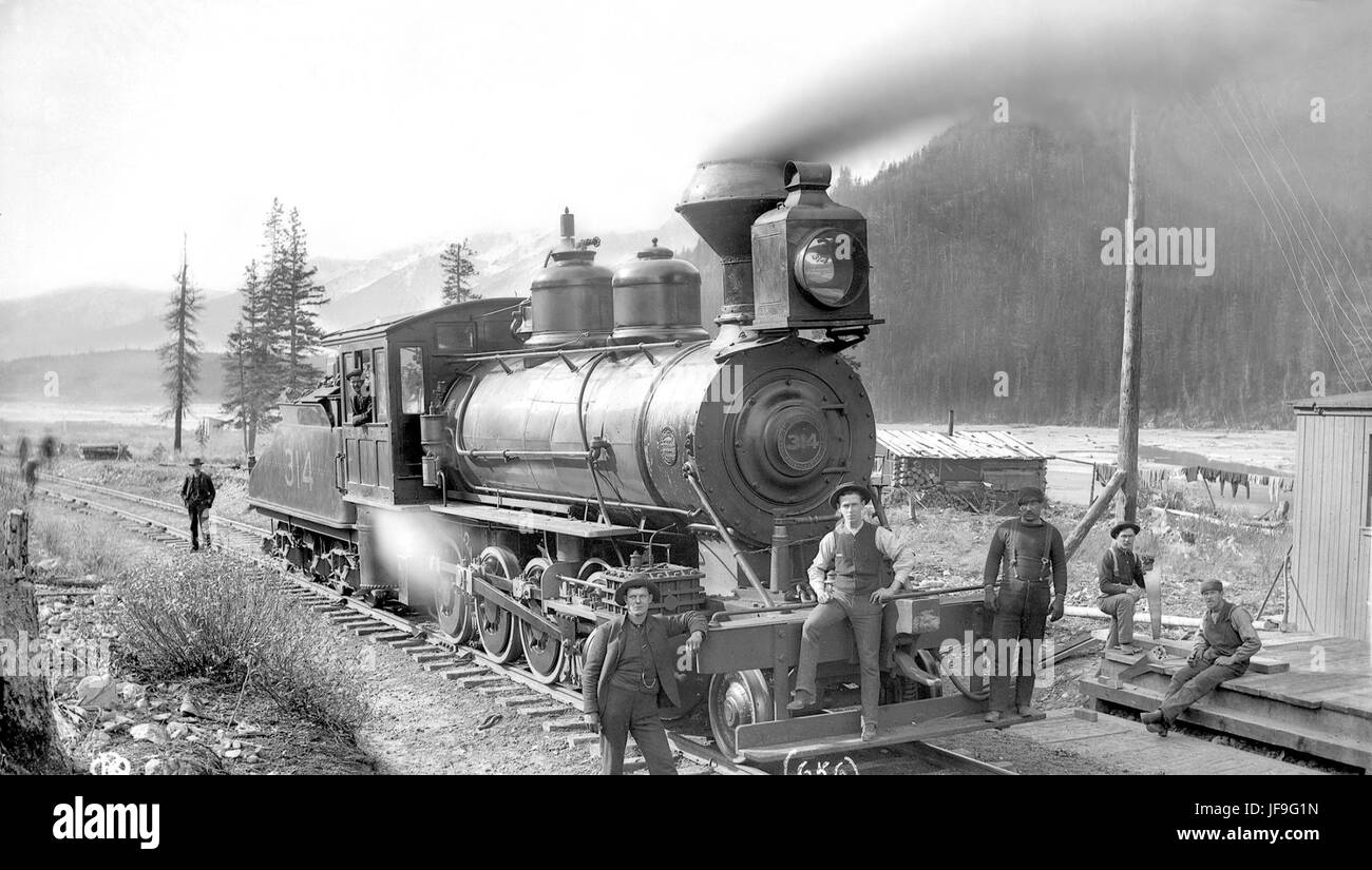 A vintage photograph of the heavy-grade locomotive number 315 of the ...