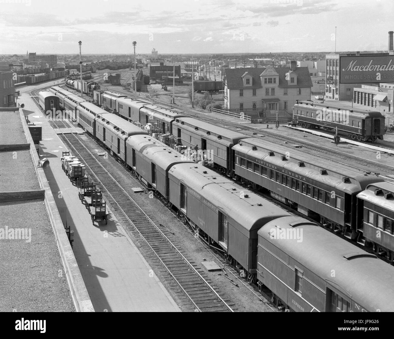 Canadian National Railway yard in Edmonton, Alberta Stock Photo - Alamy