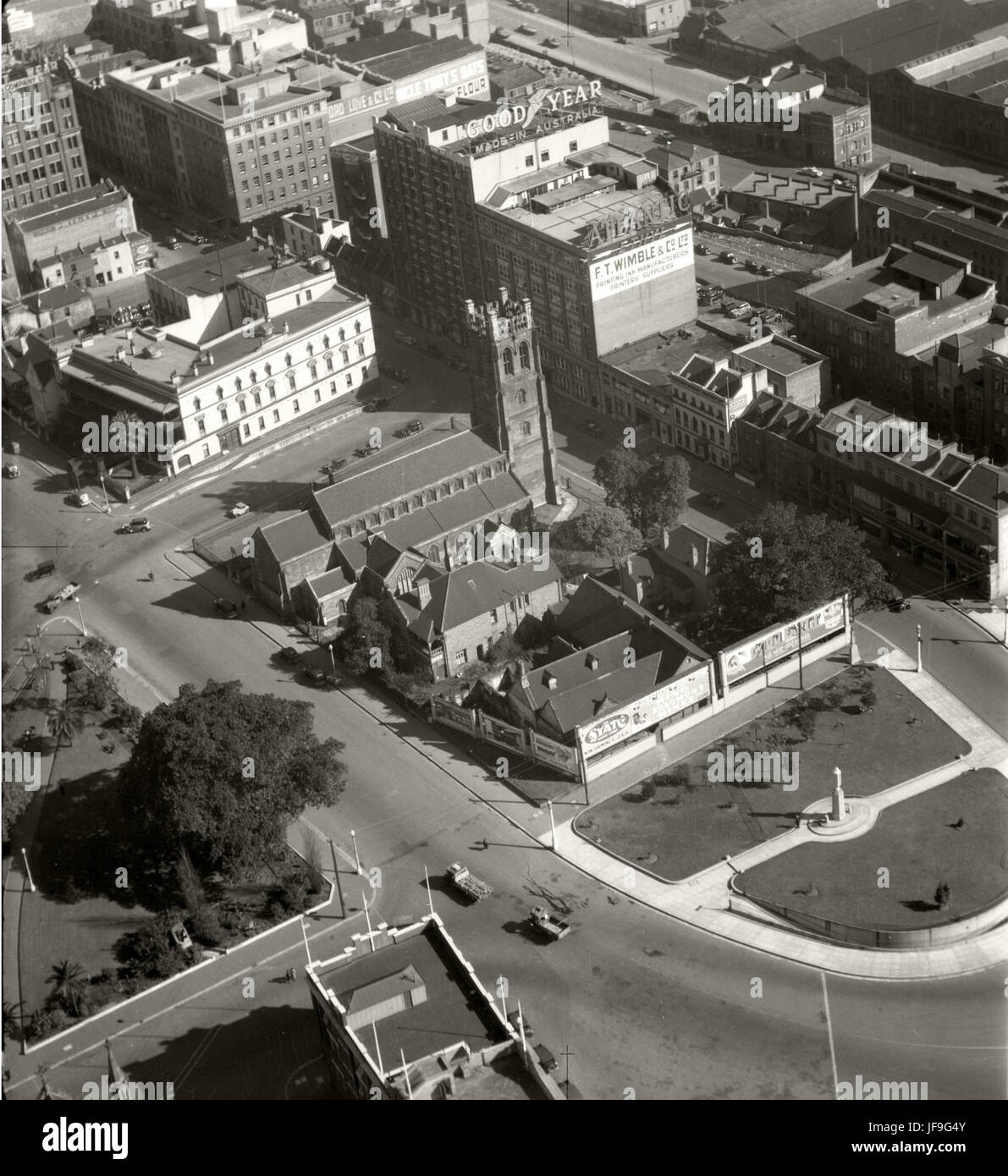 Aerial photograph of St. Phillips Church on York Street, captured in ...