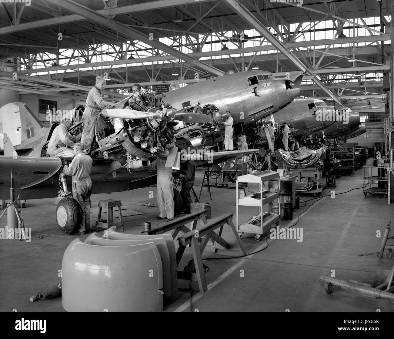 A photograph of the North West Industries airplane plant, showcasing ...