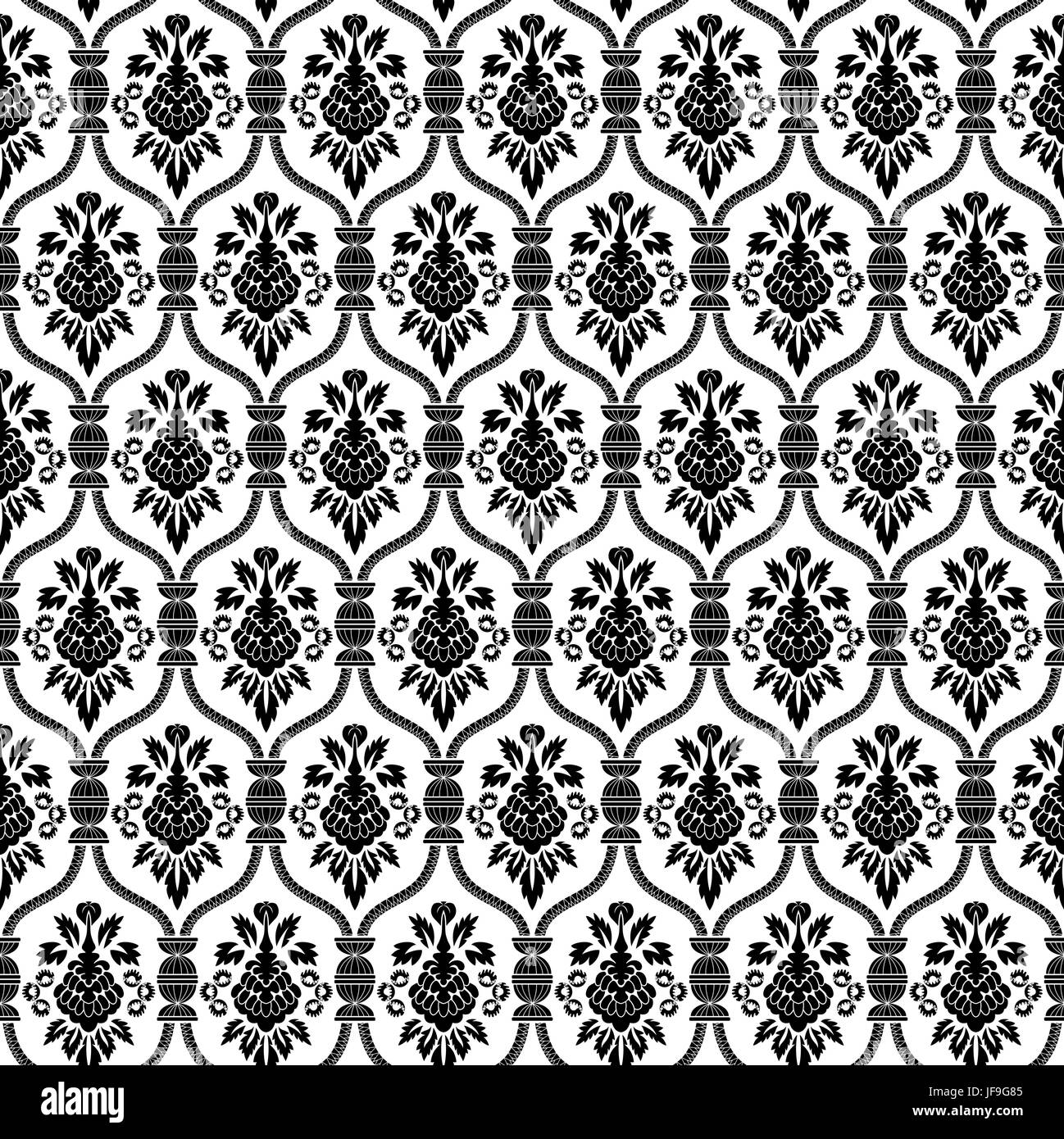Damask seamless pattern Stock Vector Image & Art - Alamy