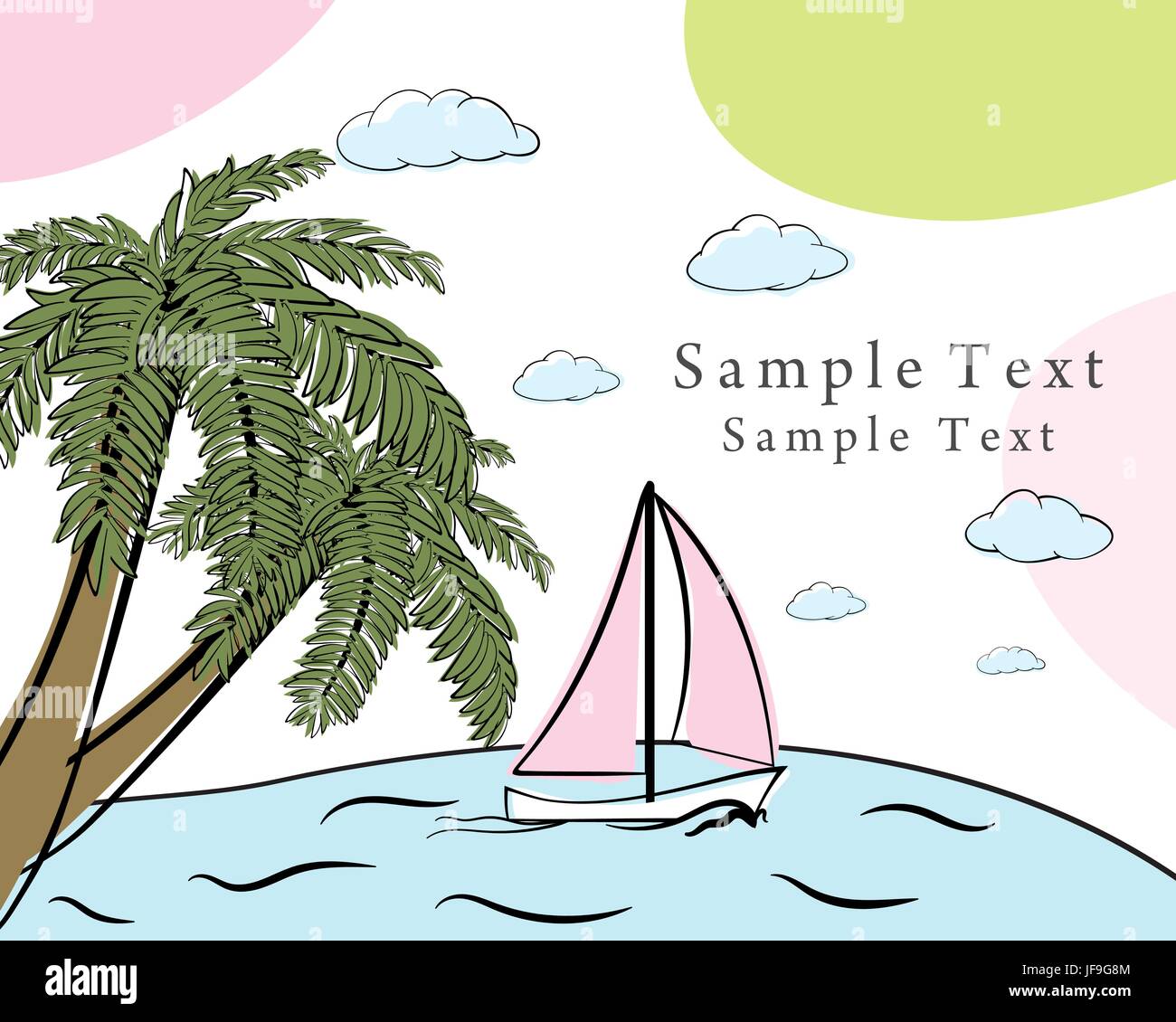 Summer time doodle card Stock Vector Image & Art - Alamy