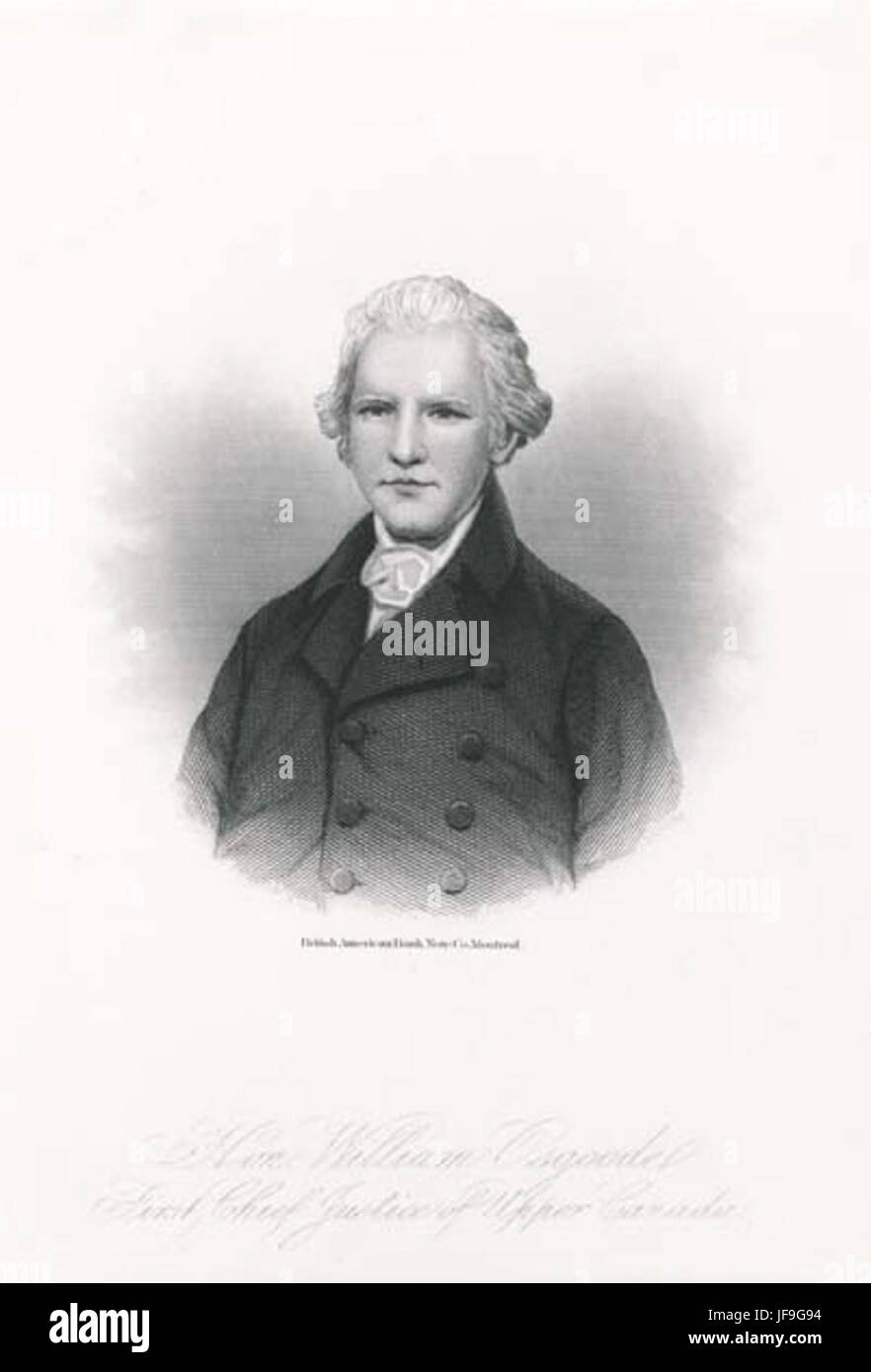 A historical engraving of Hon. William Osgoode, the first Chief Justice ...