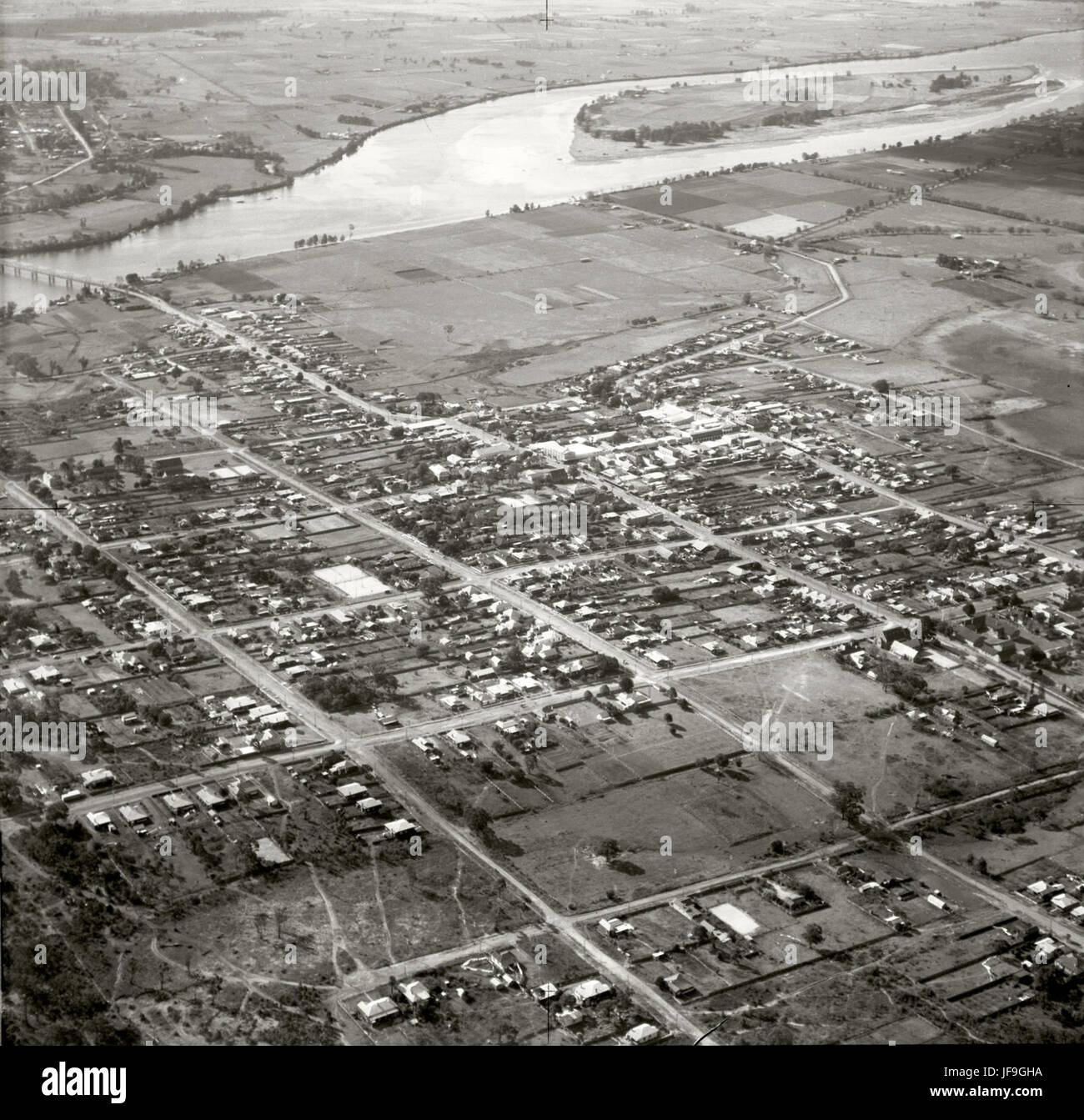 An aerial photograph of Nowra, located on the South Coast of New South ...