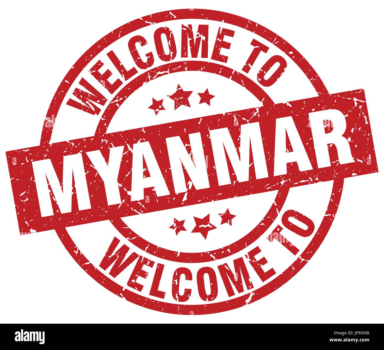 welcome to Myanmar red stamp Stock Vector Image & Art - Alamy