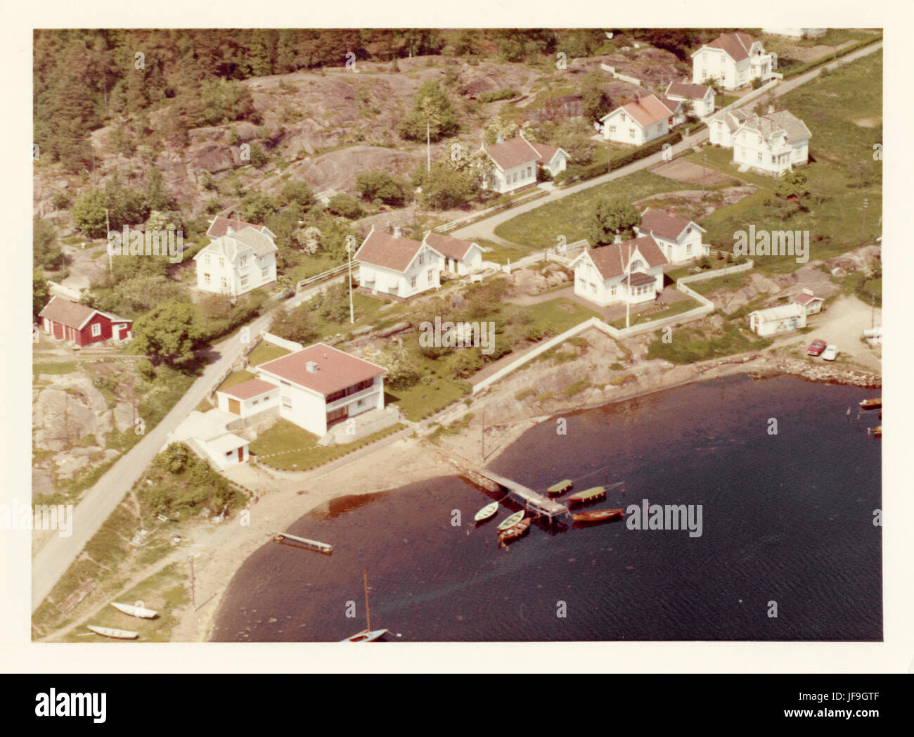 An aerial photograph capturing the scenic coastal landscape of Nøtterøy ...