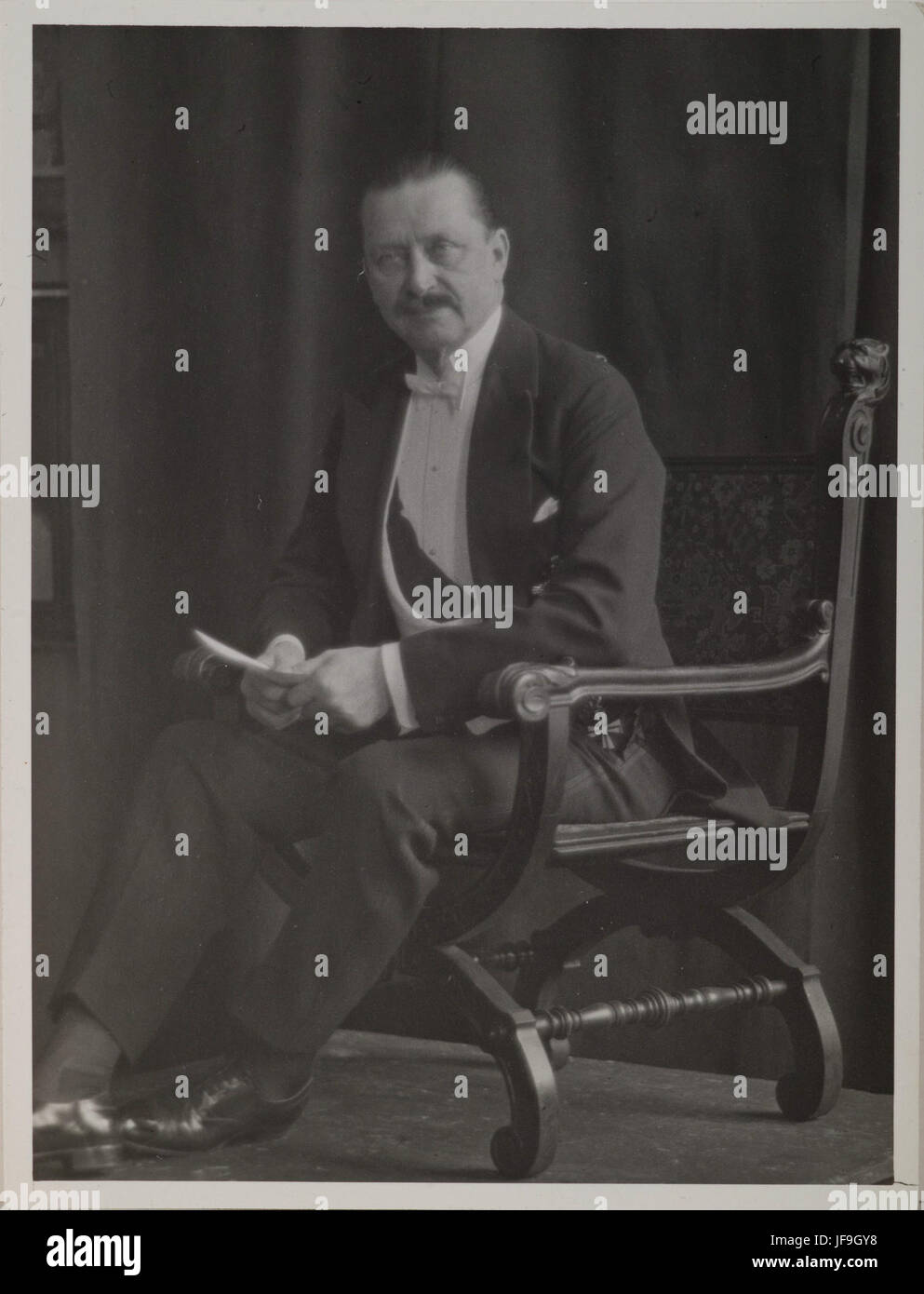 Portrait of Carl Gustaf Emil Mannerheim, seated Stock Photo - Alamy