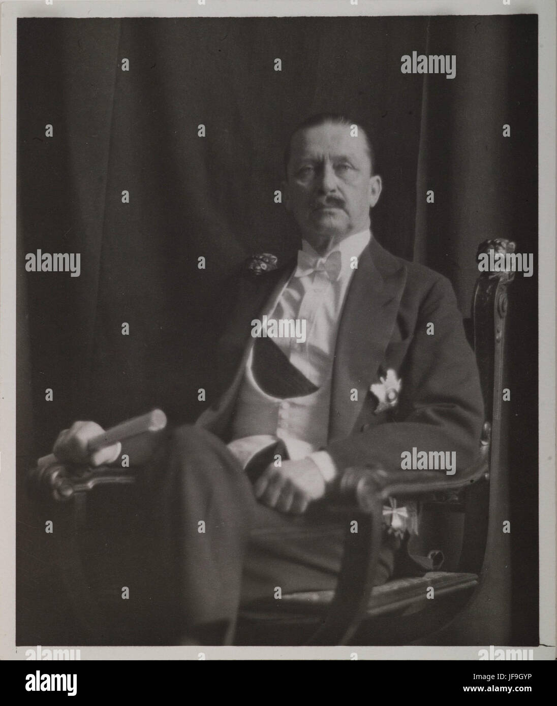 A formal portrait of Carl Gustaf Emil Mannerheim, a prominent Finnish ...