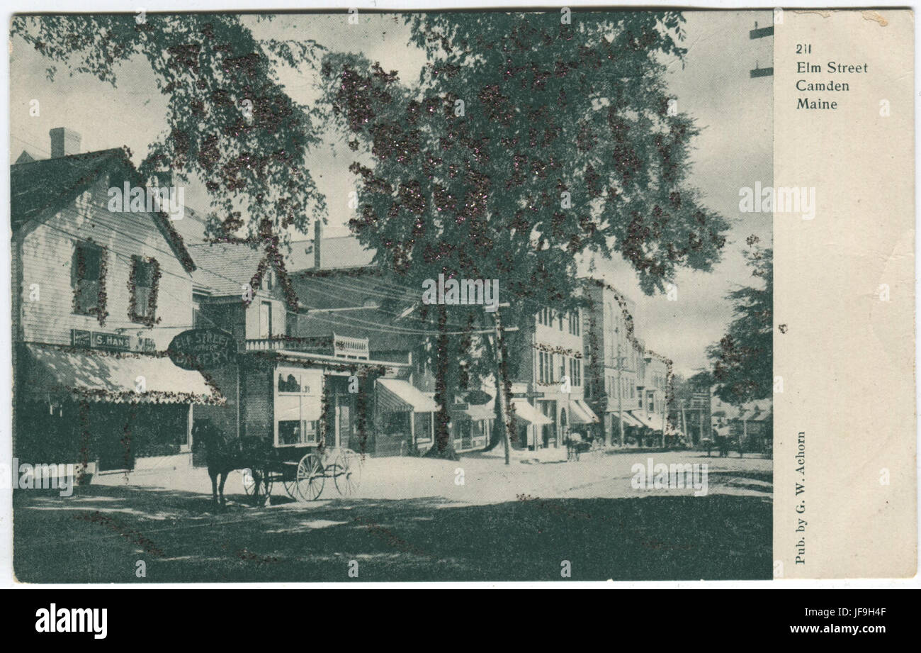 Camden maine map hi-res stock photography and images - Alamy
