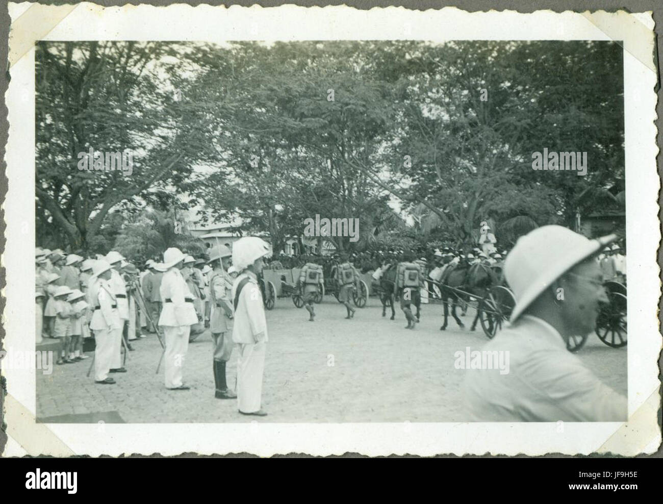 A historical photograph depicting a passage to the Congo in 1939 ...