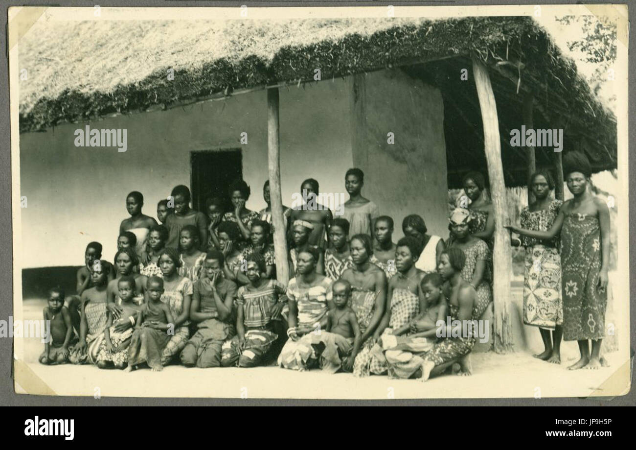 A historic photograph from 1939 capturing a passage to the Congo, documenting the journey to ...