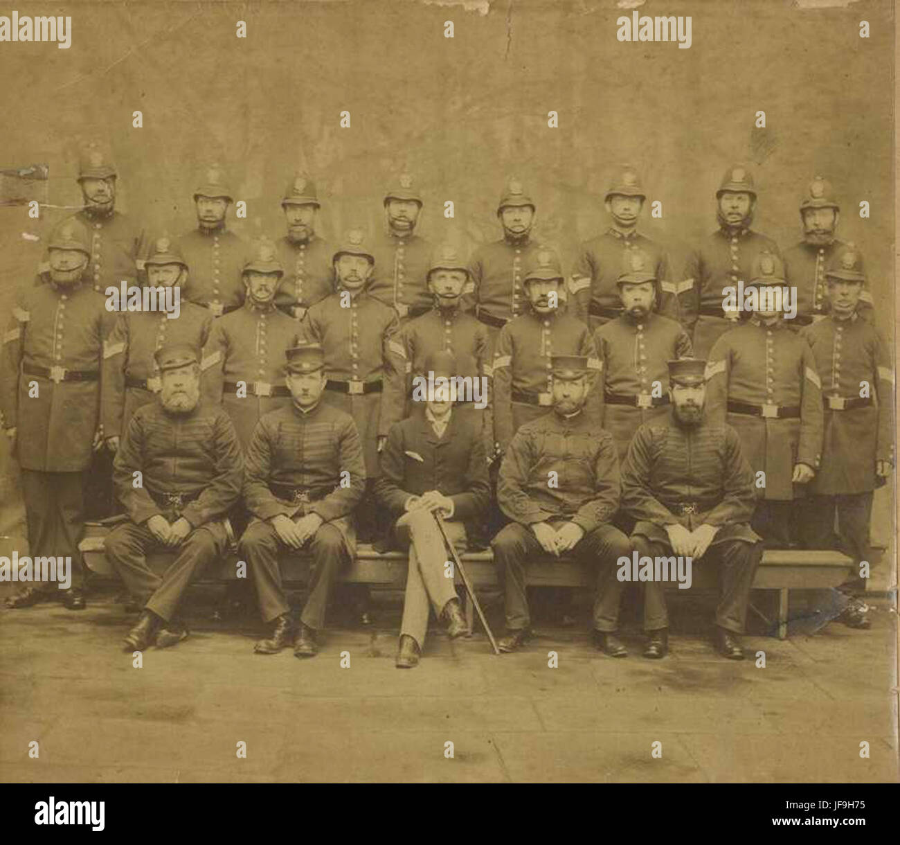 A historical image from 1890 depicting Hull City Police officers ...