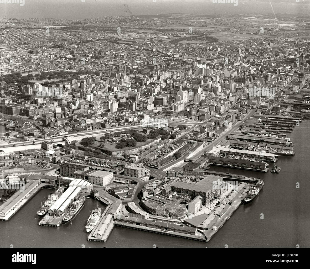 Millers Point Observatory Hill - 1937 - An aerial view of Millers Point ...