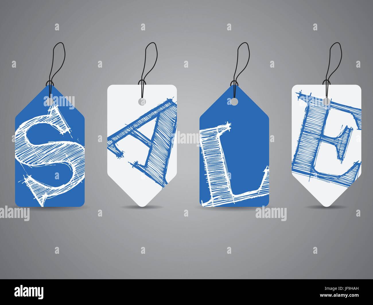 Simple shopping labels with scribbled sale text Stock Vector Image ...