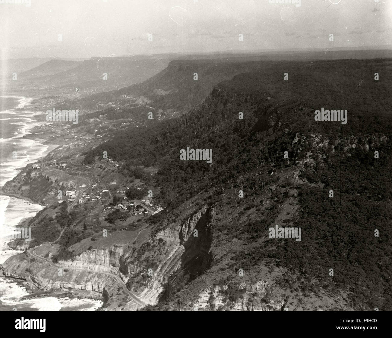 An aerial photograph of Stanwell Park on the South Coast of New South ...