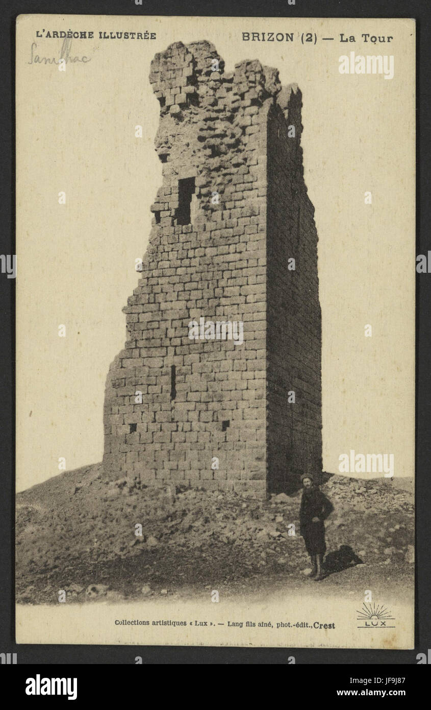 Ruins of the Brizon Tower in France, reflecting the history and ...