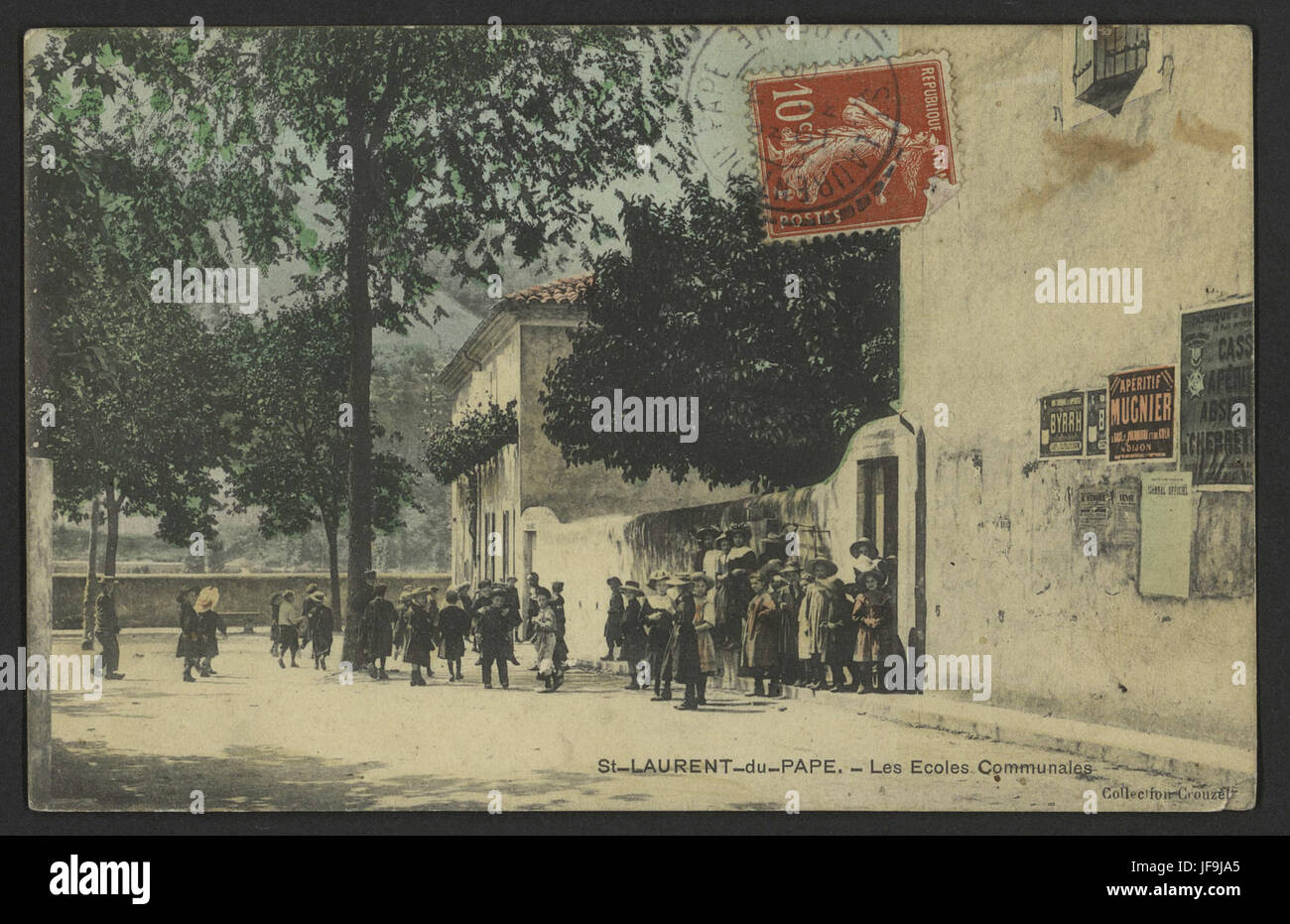 A historic photo of the communal schools in St-Laurent-du-Pape, Drôme ...