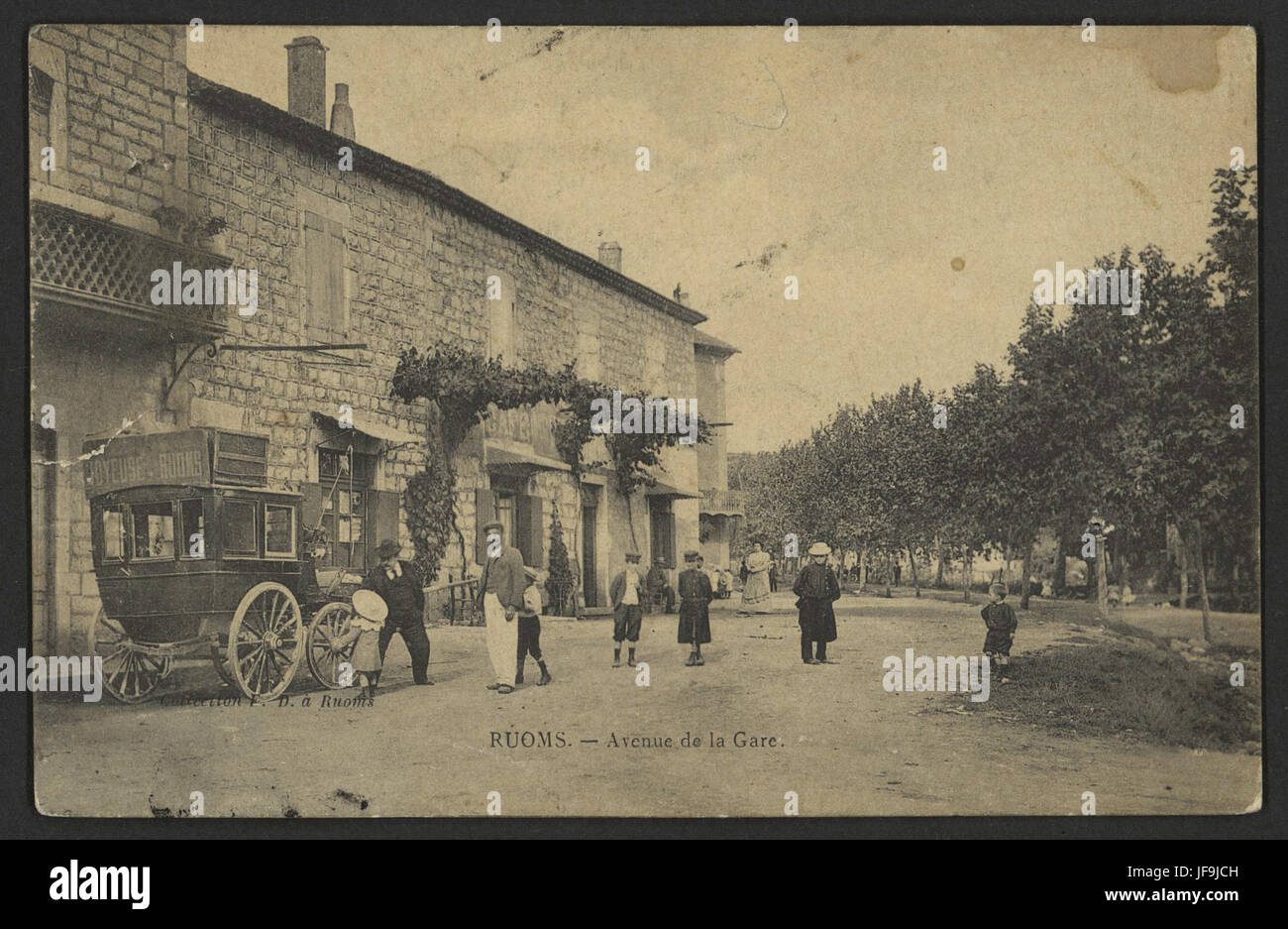 A scenic photograph of the Avenue de la Gare in Ruoms, a charming town ...